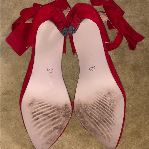 MM July | Shoes | Red Bow Heels | Poshmark